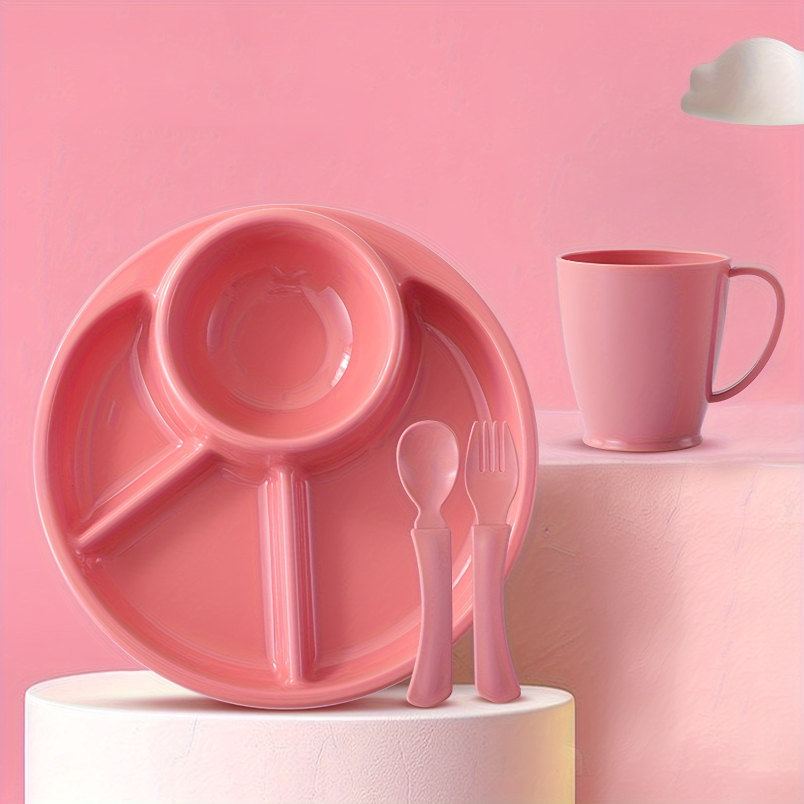 Divided Grid Plate Fat Reduction Divided Dinner Plate - Temu Canada