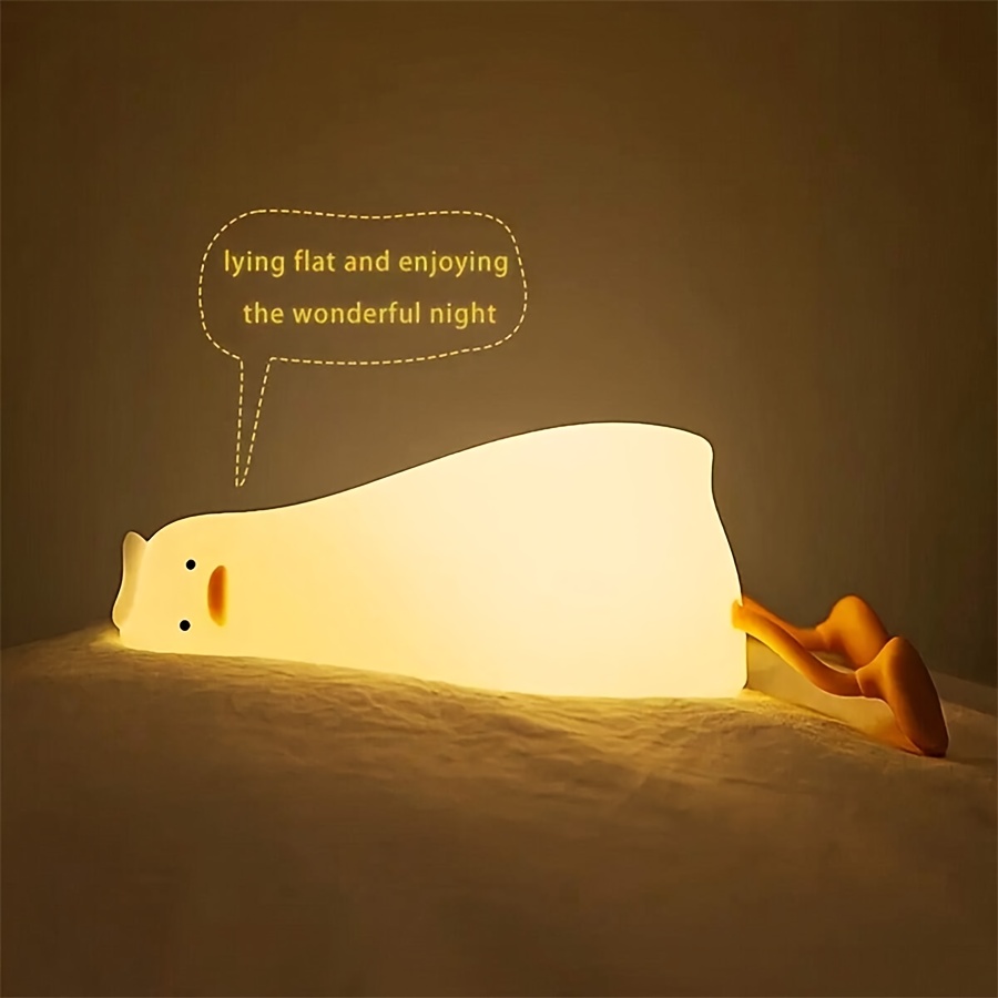 Cute Lying Flat Duck Night Light Three level Brightness - Temu