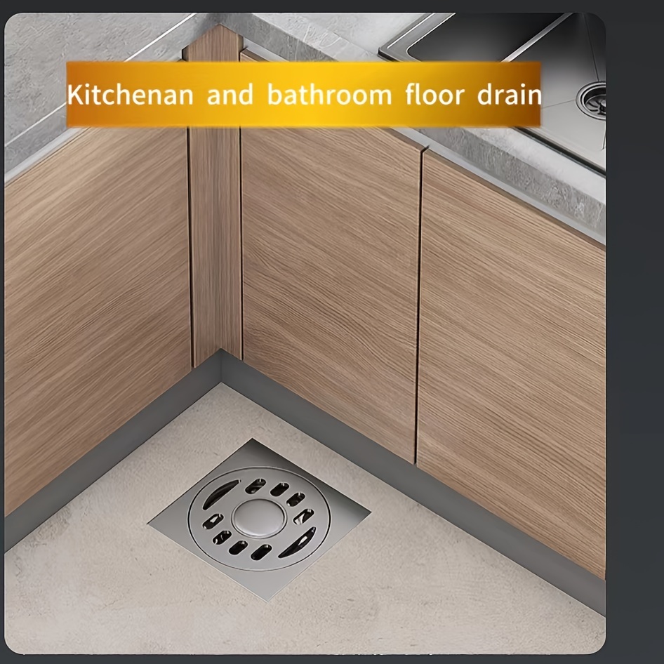 square shower floor drain bathroom drainer hair strainer Temu United Kingdom