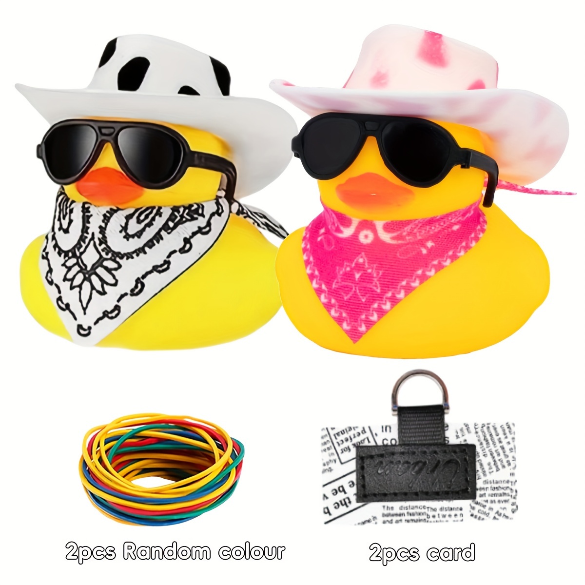 Cowboy Rubber Duck Tags Yellow Rubber Duckies Hat Scarf - Temu Portugal