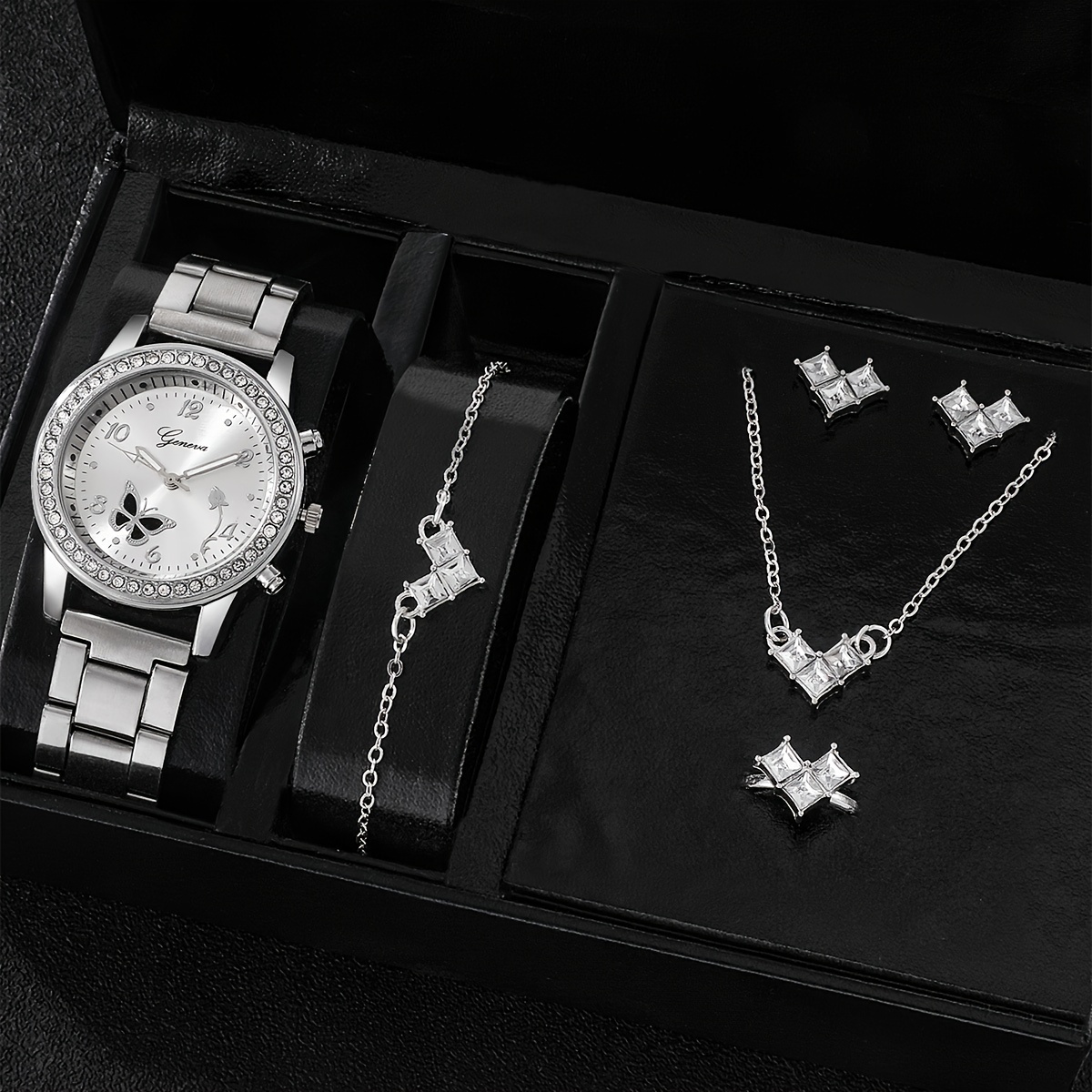 Women's Watch Butterfly Fashion Quartz Watch Sparkling Rhinestone ...