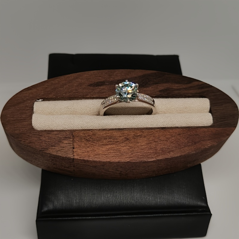 925 Sterling Silver Round Cut Light Blue Moissanite Rings - Temu United ...