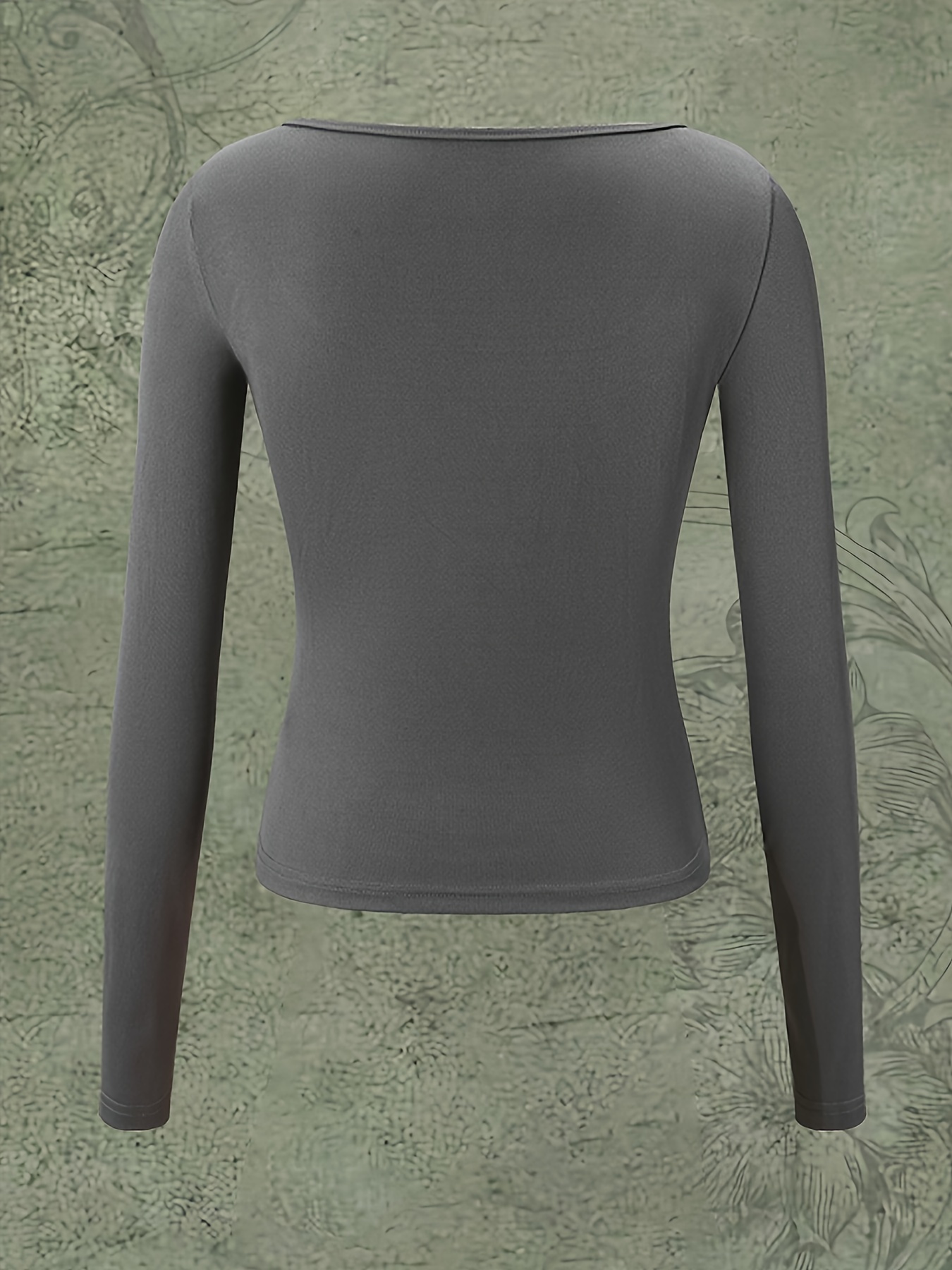 Graphic Neck T shirt Casual Long Sleeve Top - Temu