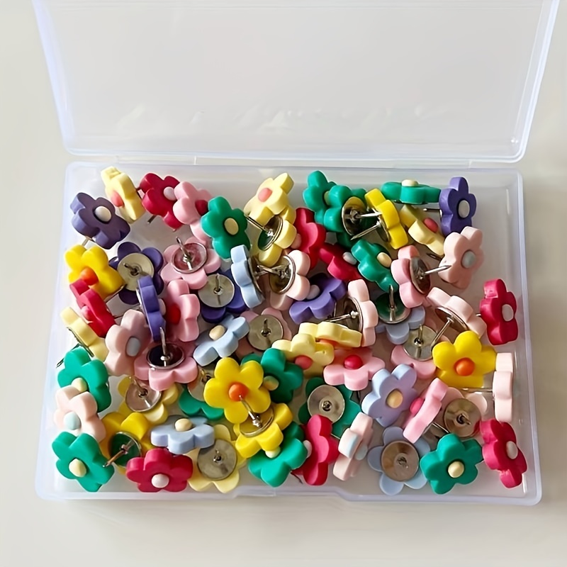 Colorful Daisy Flower Push Pins Thumbtack Push Pins Cork - Temu