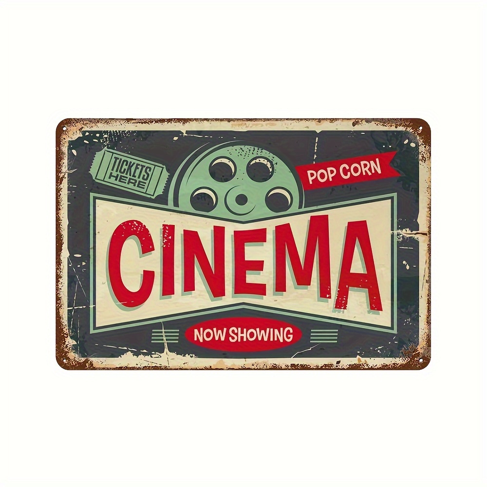 cinema metal sign tickets corn movie vintage - Temu Canada