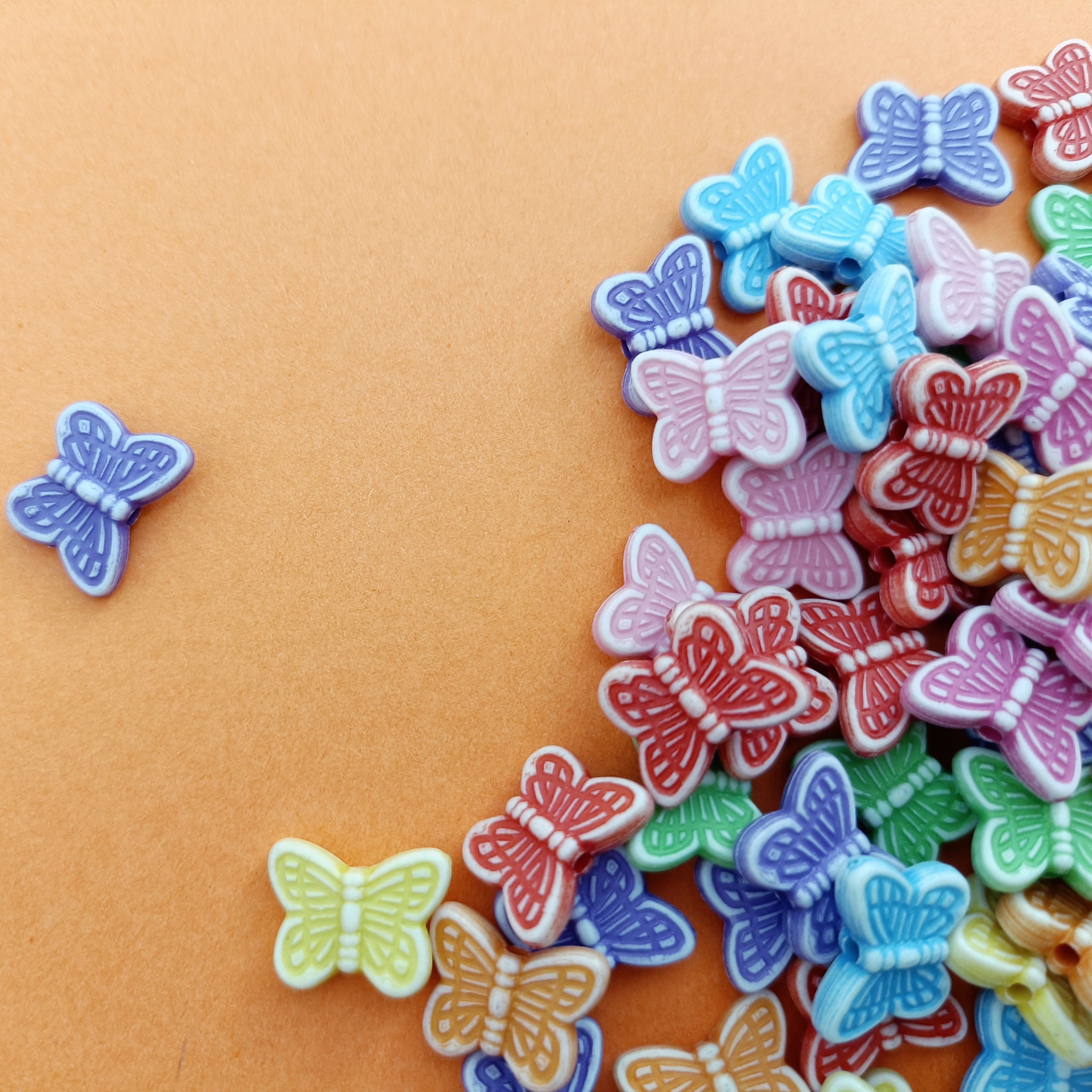 Butterfly Acrylic Spacer Beads Jewelry Makin Diy Special - Temu Australia