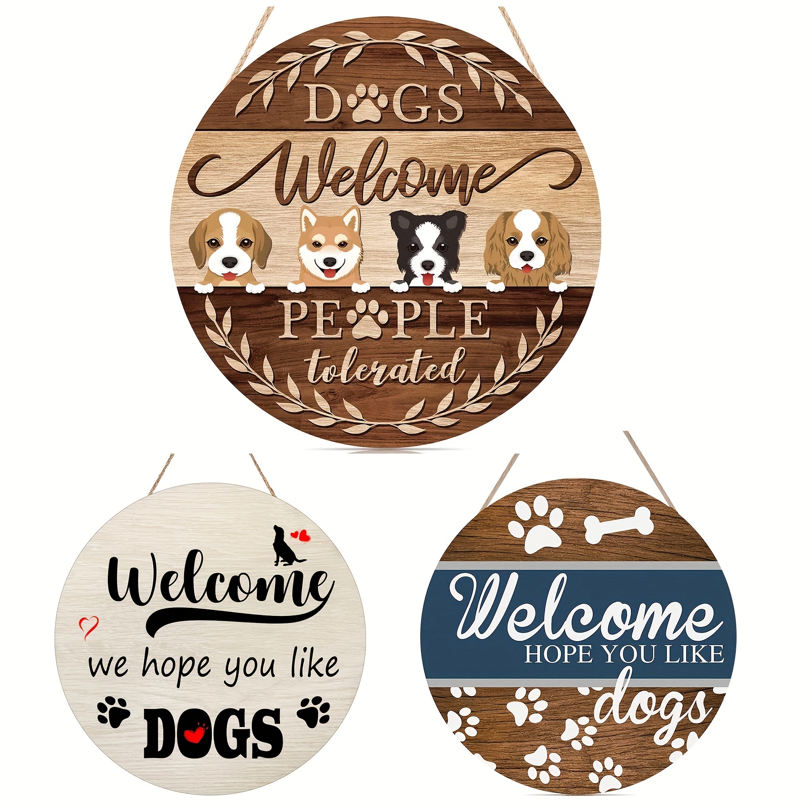 funny welcome front door dog pet sign farmhouse adorable - Temu Australia