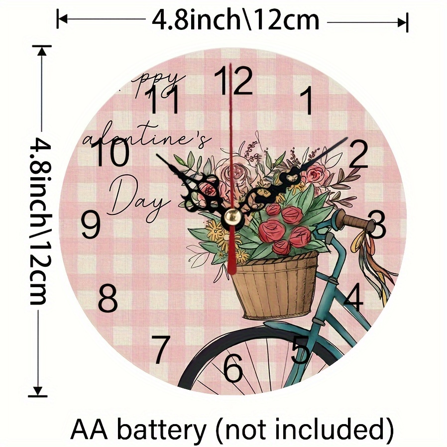 Battery Operated Round Wooden Wall Clocks Silent Non - Temu New Zealand