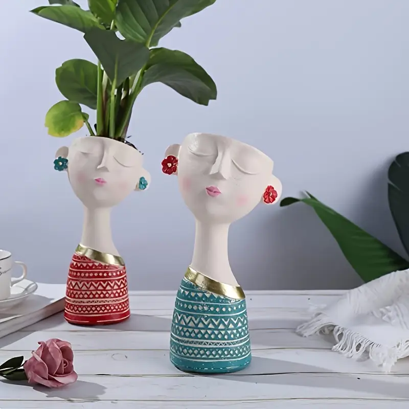 Face Planter Pots Head Planter Modern Cute Girl Resin - Temu Face Planter Pots Head Planter Modern Cute Girl Resin - Temu