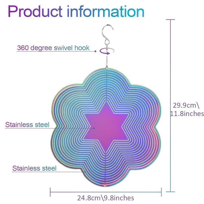 Garden Wind Spinners 3d Hummingbird Wind Spinner Craft Room - Temu