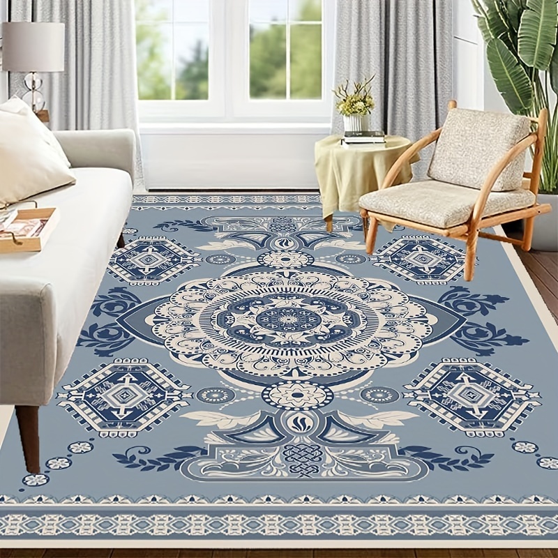 Fresh Medallion Motif Rug Exotic Element Chic Floral Print - Temu Australia
