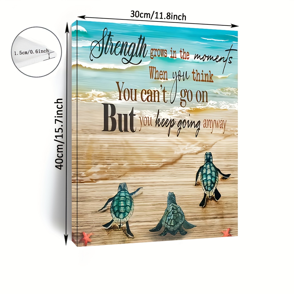 Wooden Framed Canvas Painting Sea Turtle Decor Wall Art - Temu Australia