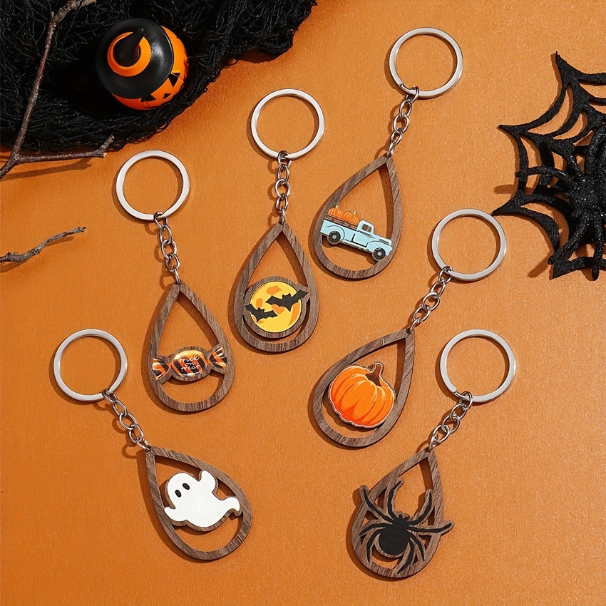 Halloween Ghost Bat Spider Pumpkin Key Chain - Temu Ireland