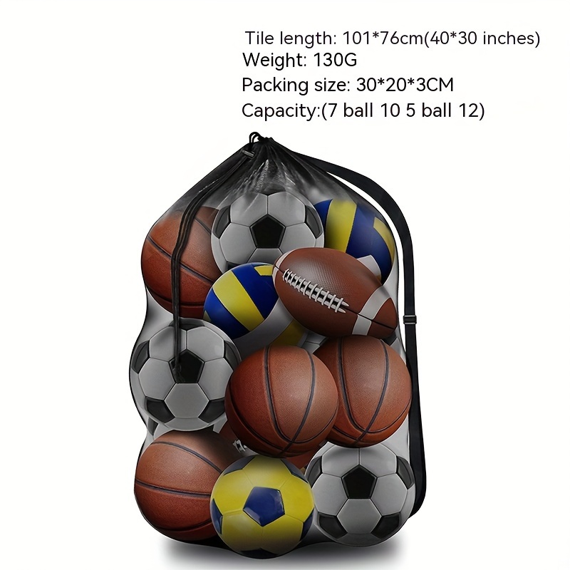 Large Football Storage Drawstring Bag Basketball Mesh - Temu Portugal
