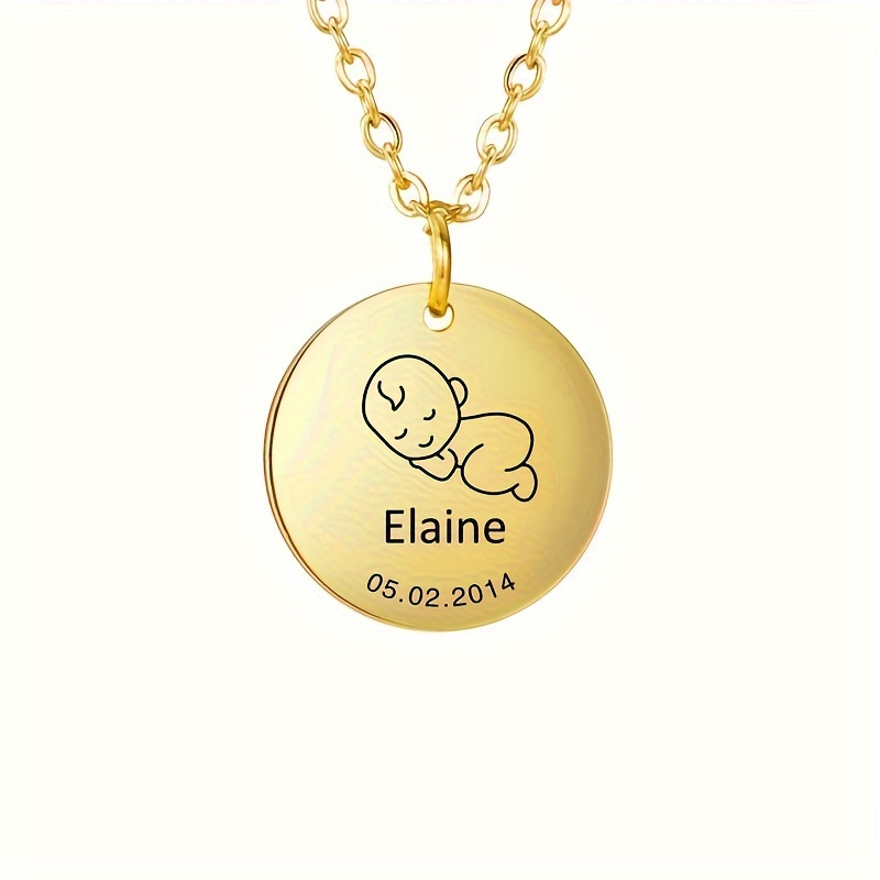 Personalized New Born Necklace New Mum Necklace New Born - Temu United ...