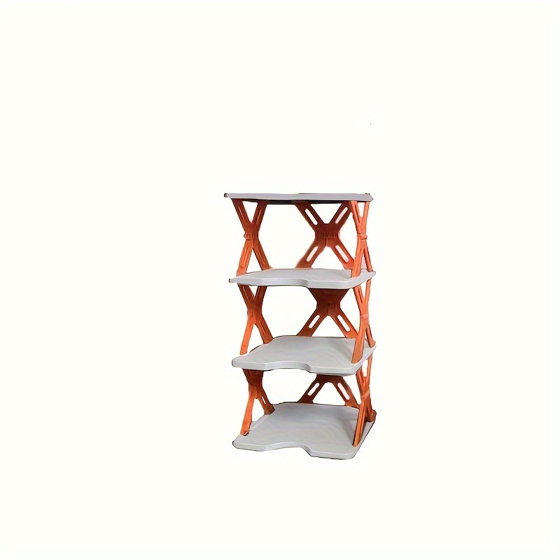 Multi tier Plastic Folding Shoe Rack Free Installation Shoe - Temu ...
