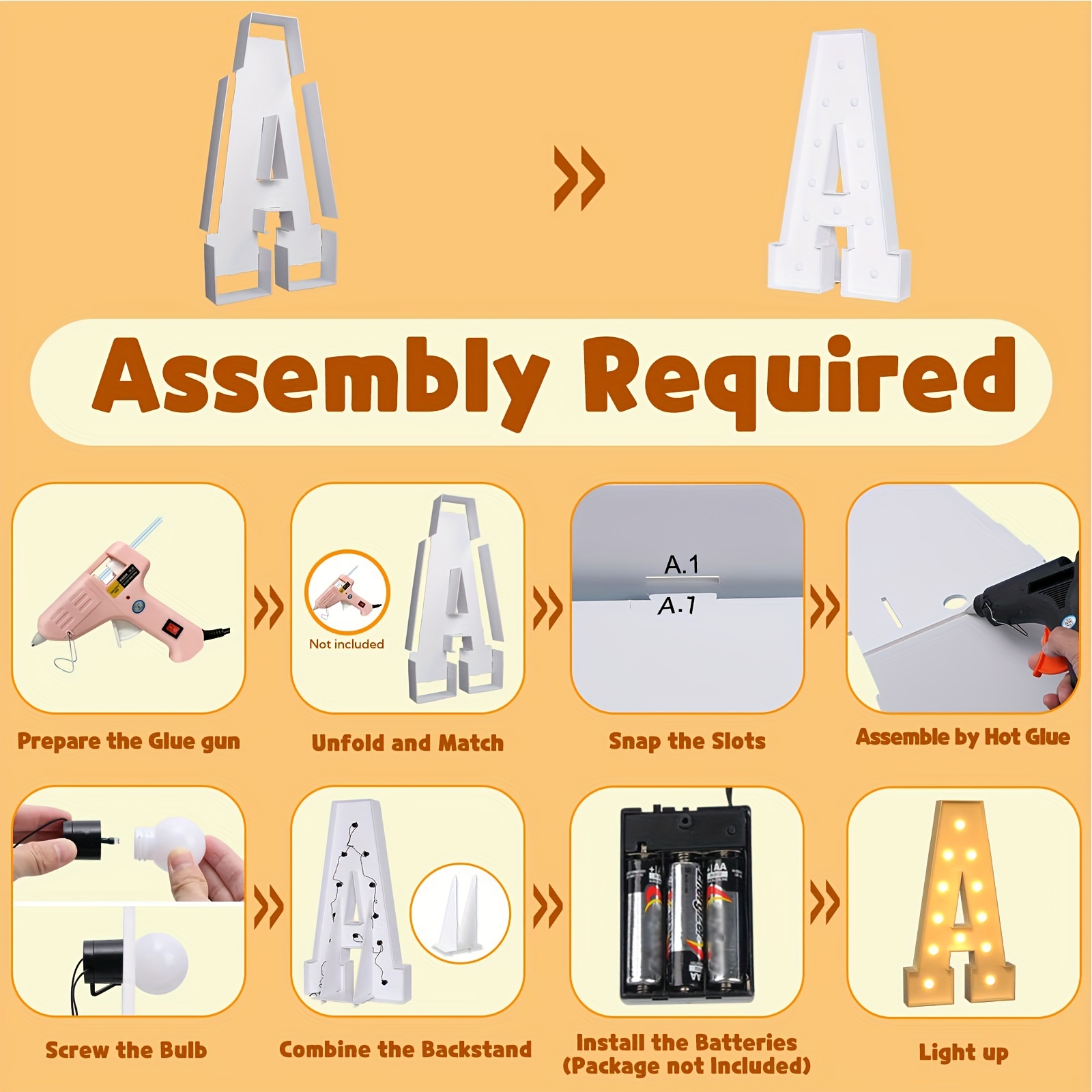 4ft marquee light up letters large light up letters for birthdays ...