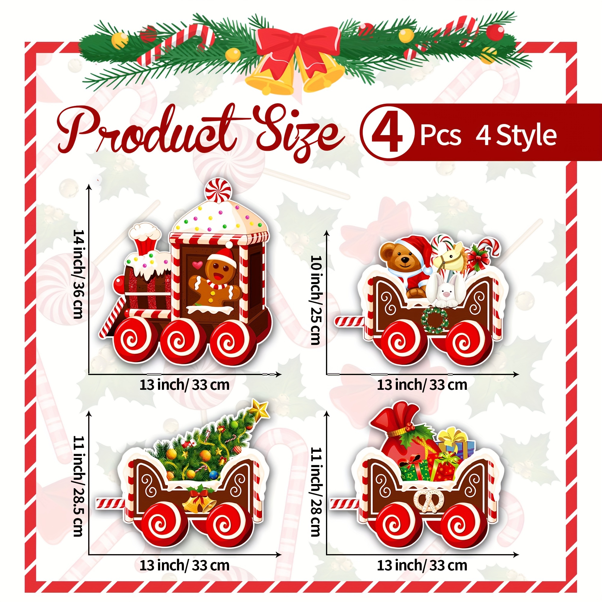 Christmas Decorations Outdoor Yard Train Lawn Sign - Temu
