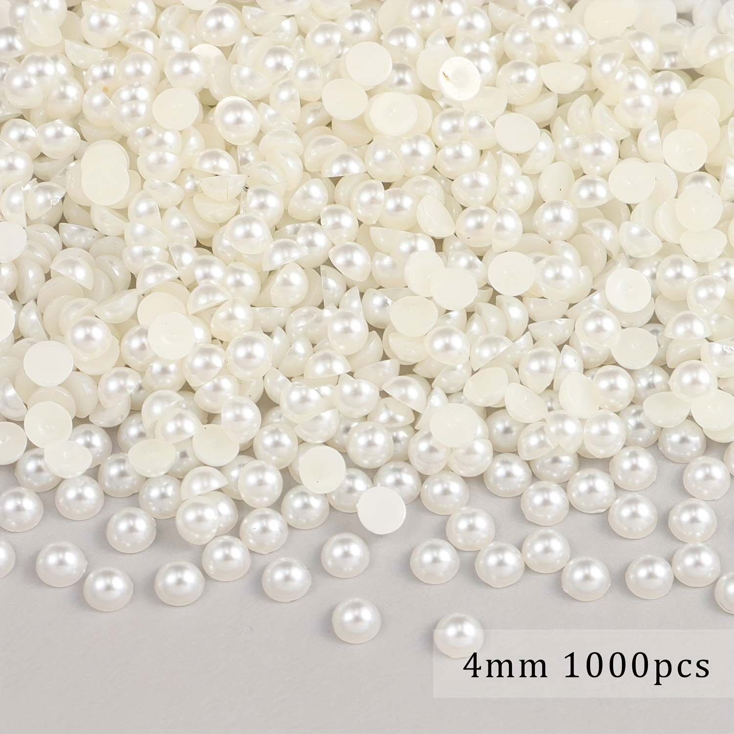 Bag Plastic Half Round Flat Back Loose Beads Jewelry Making - Temu ...