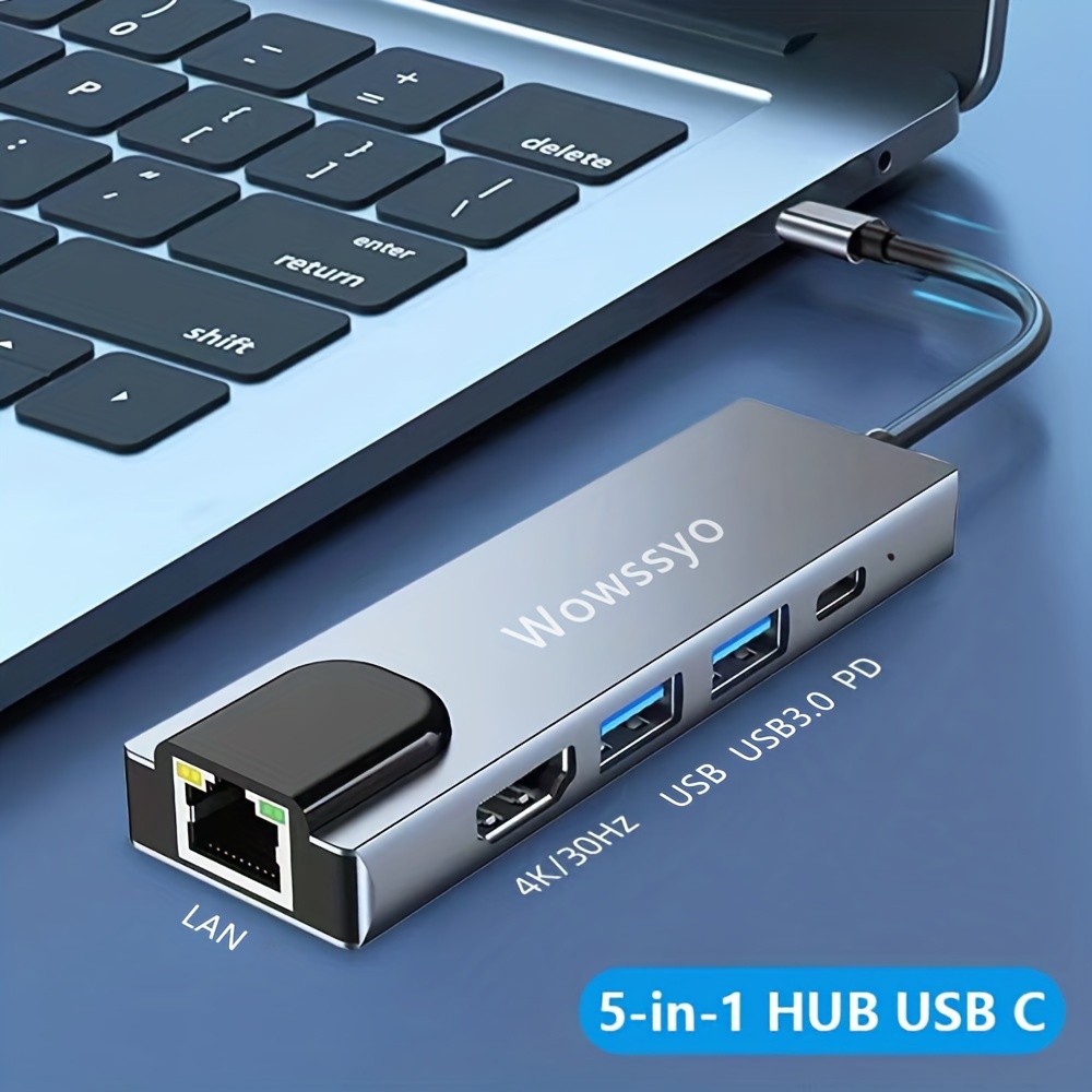 Wowssyo Hub Usb A Multiport Adapter 4 En 1 Usb A Hub Adapter Usb A A