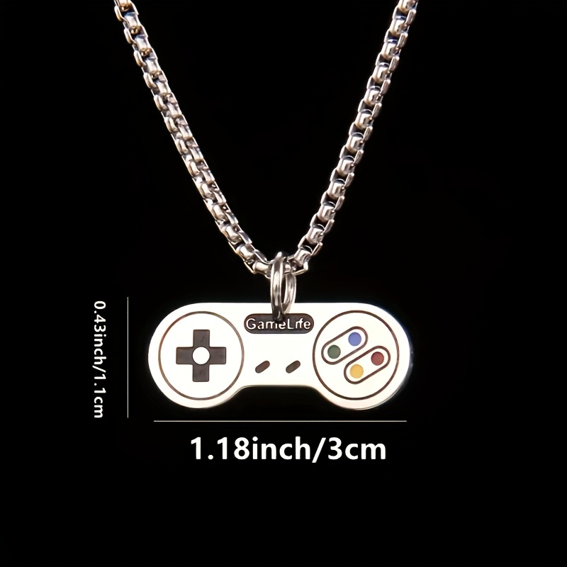 Stainless Steel Retro Game Controller Trendy Necklace Men - Temu United ...