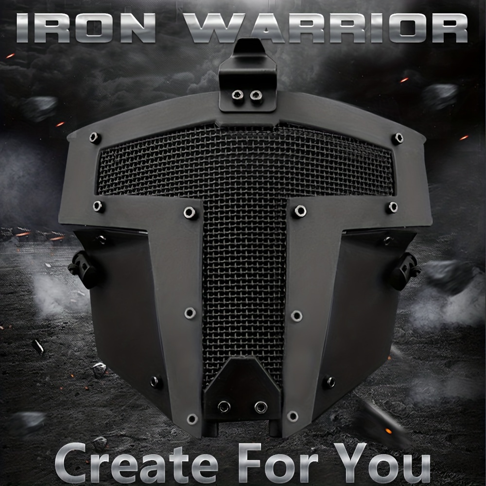 Samurai Cosplay Spartan Mask Full Face Protection Outdoor - Temu