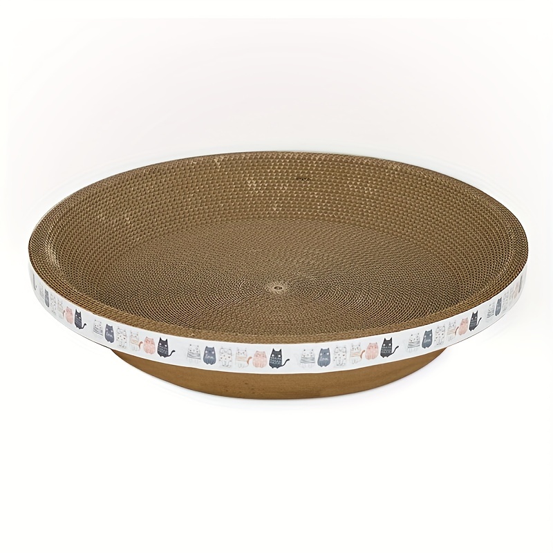 Durable Round Cat Scratcher Mat Interactive Grinding Claw - Temu Australia