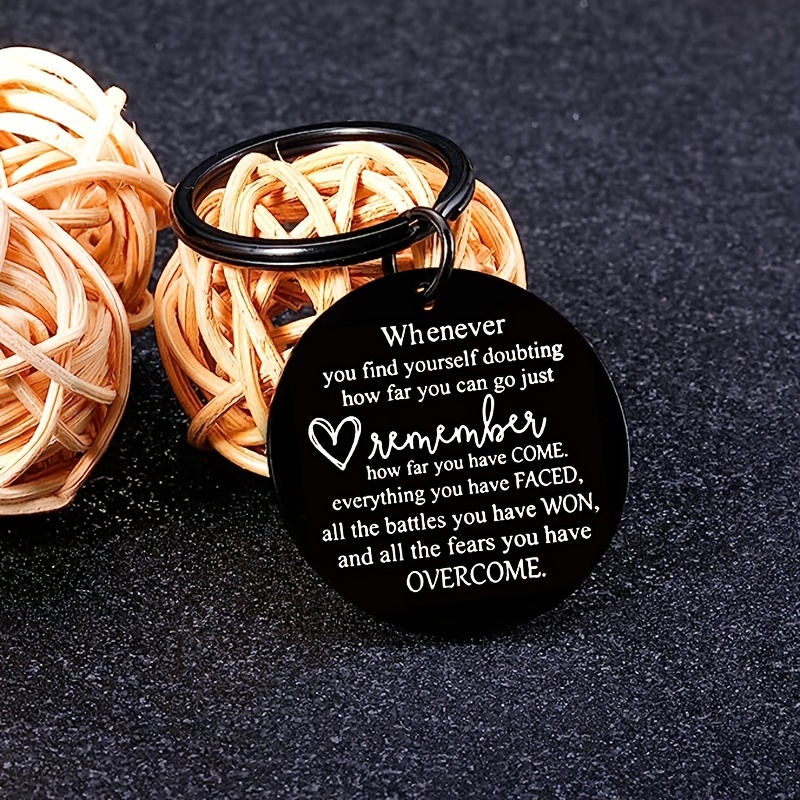 Inspirational Keychain Engraved Steel Keyring Christmas Day - Jewelry ...