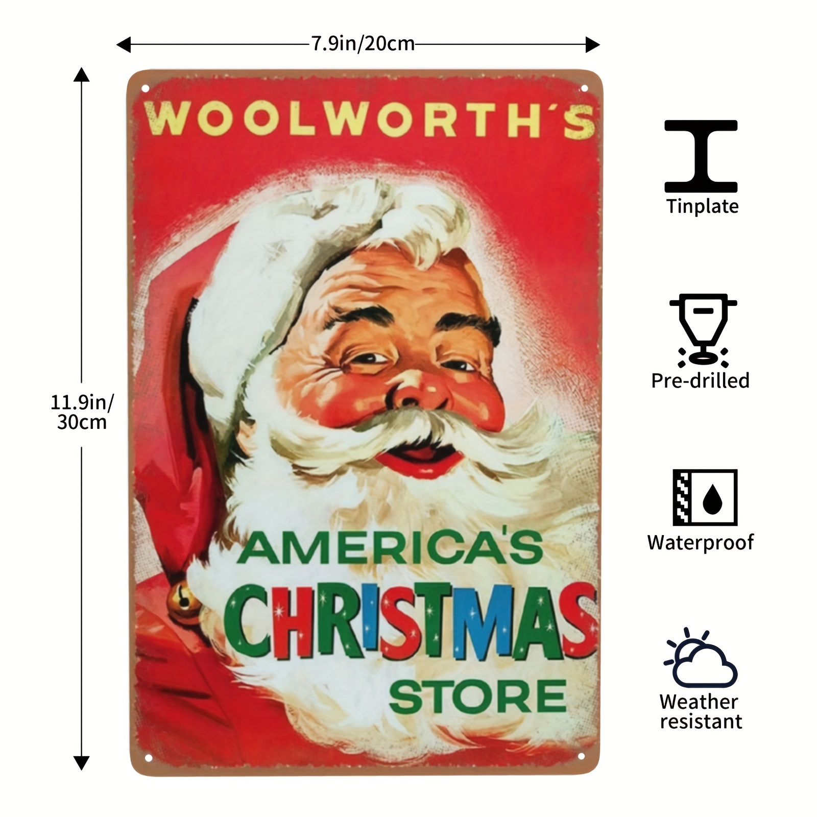 Retro Metal Tin Sign Vintage Farmhouse Christmas Decor - Temu Australia