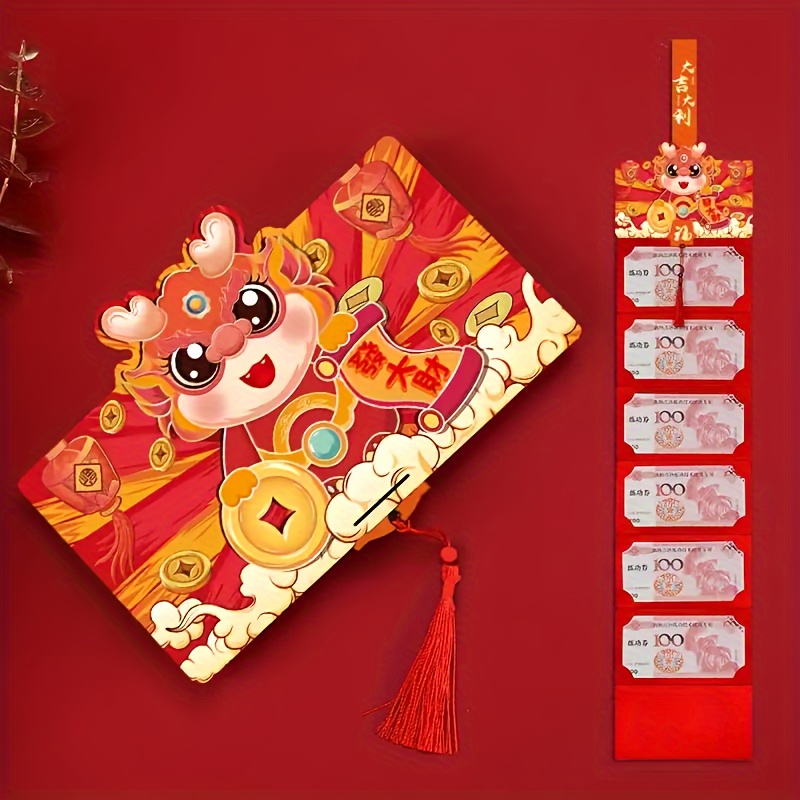 Foldable Red Envelope Year Dragon A Sense Ceremony Good Luck - Temu ...
