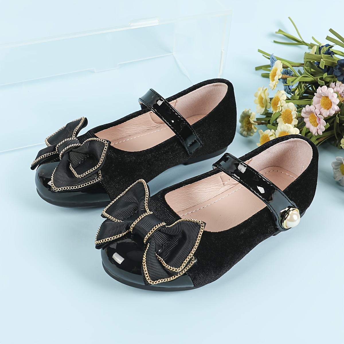 Trendy Elegant Bowknot Shoes Girls Comfortable - Temu New Zealand