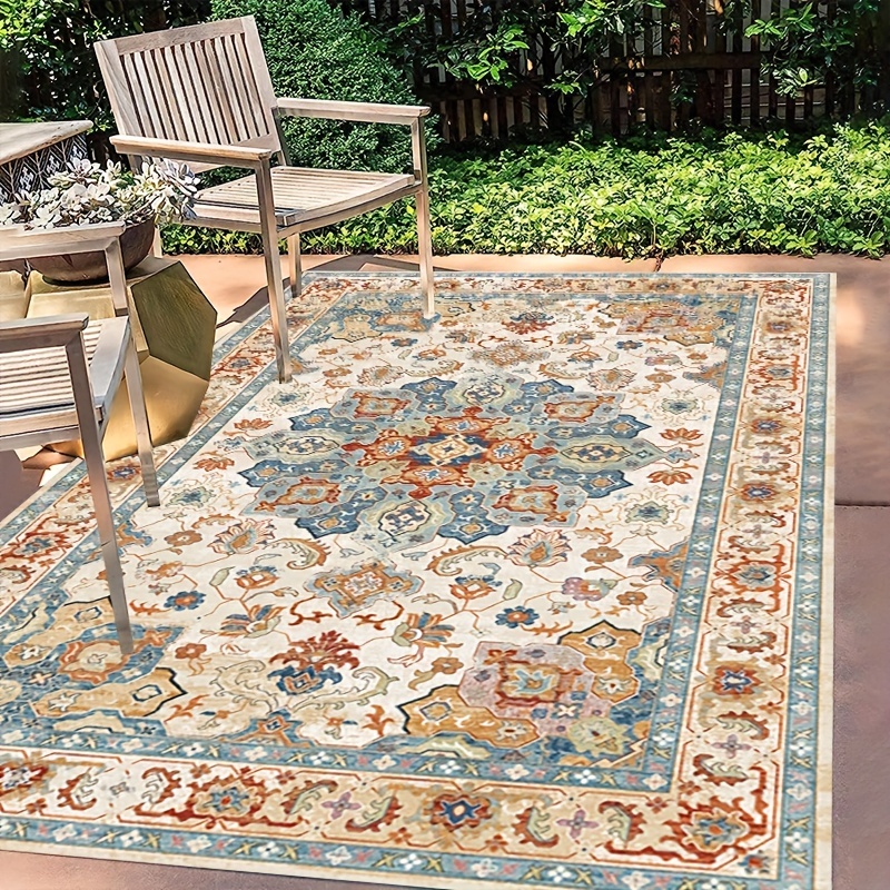 Boho Area Rug Machine Washable Vintage Oriental Distressed - Temu