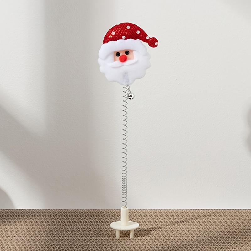 Spring Teaser Toy Christmas Cat Interactive Wire Spring Cat - Temu ...