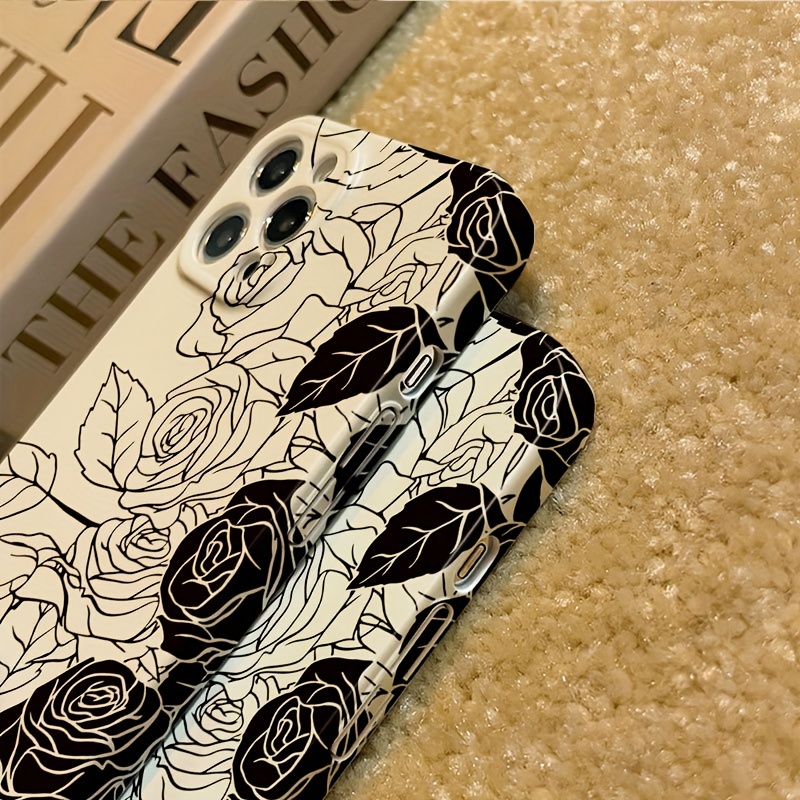 Line Flower Film Shell All-inclusive Fine Hole Glossy Protective Mobile ...