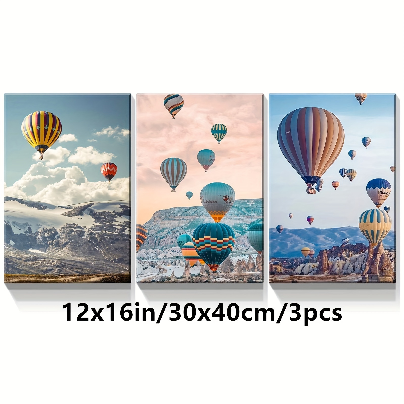 Canvas Wall Art Hot Air Balloon In Sky Wall Decor Living - Temu New Zealand