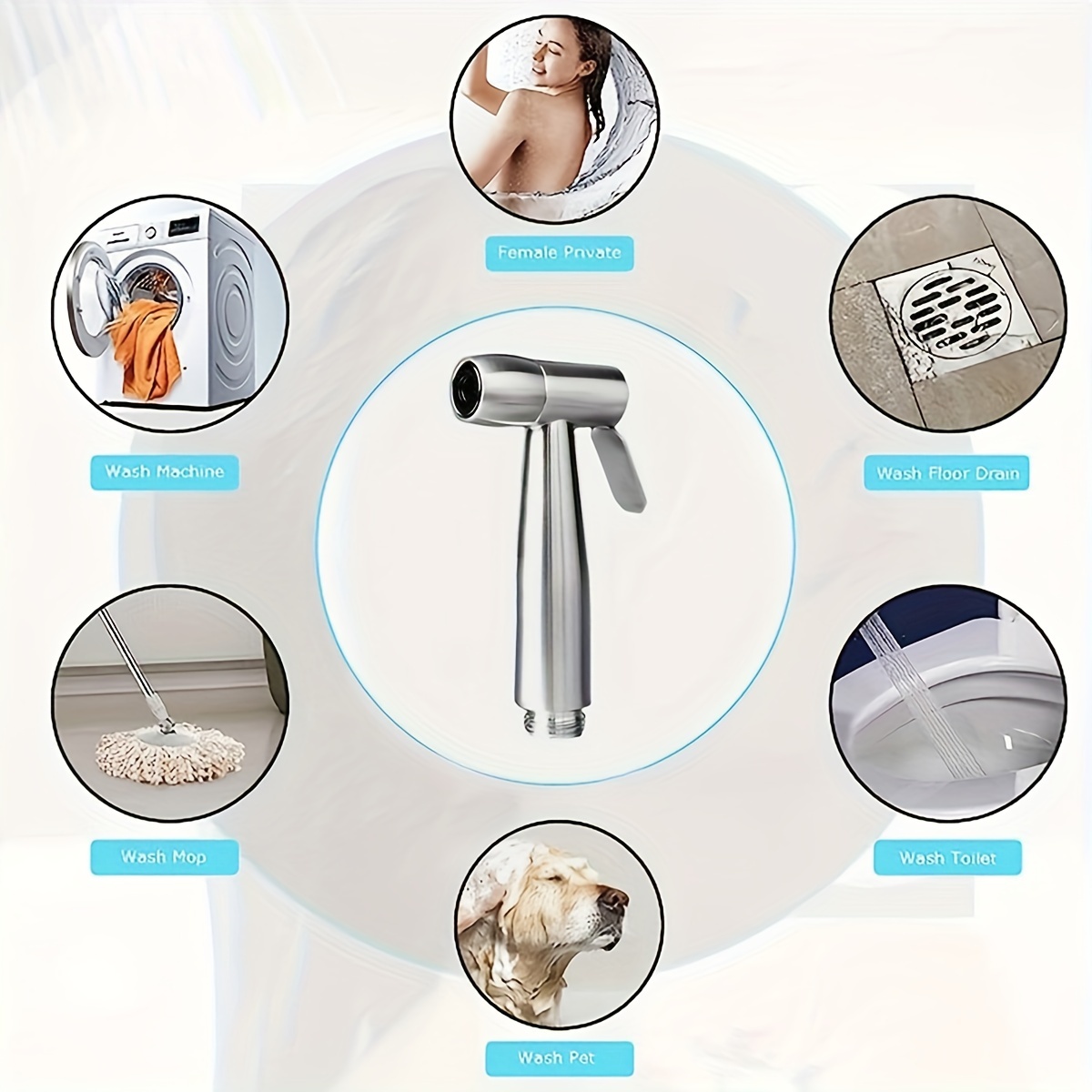 304 Stainless Steel Curved Mouth Washer Set Water Diverter - Temu