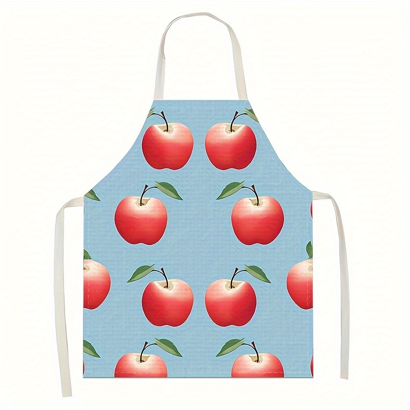 Linen Apron Sleeveless Cooking Apron Red Pattern - Temu Australia