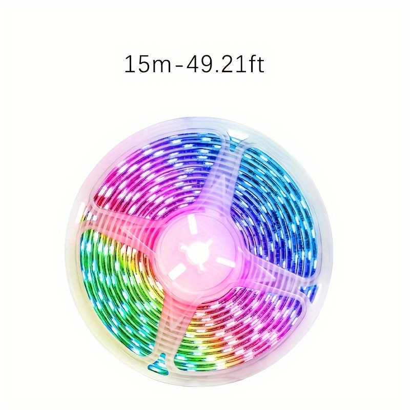 1 Sæt 5m/10m/15m 20m/30m RGB Dæmpbar Farve LED lys Med 44 - Temu Denmark