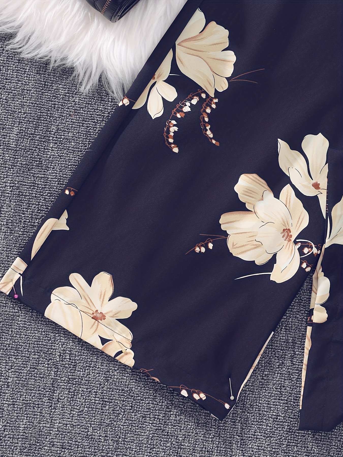 Floral Print Wide Leg Jumpsuit Boho Casual Jumpsuit Spring - Temu