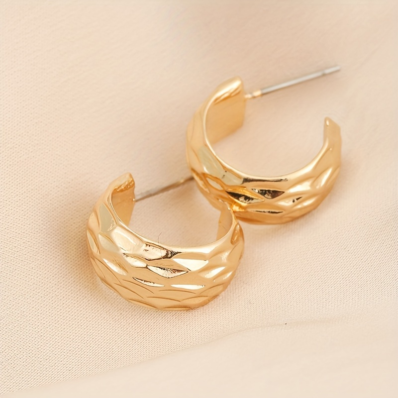 Golden Yellow Large C shaped Rough Wave Pattern Textured - Temu United ...