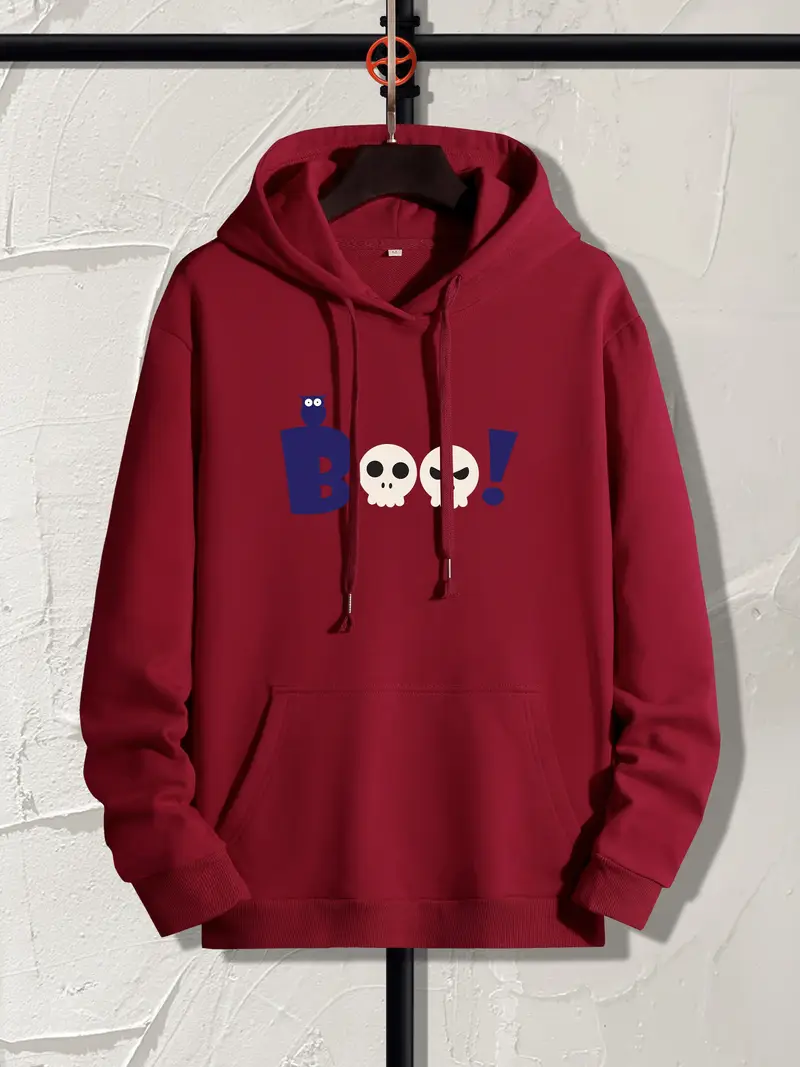 Halloween Style Cartoon Letter Print Hoodies For Men Graphic