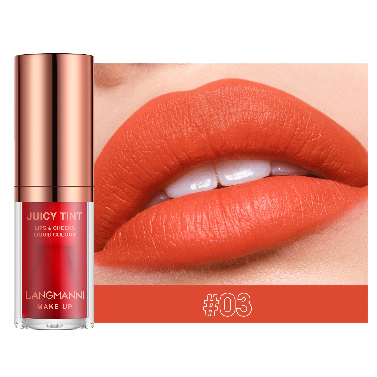 Matte Lip Glaze Lipstick Lip Cheek Blush Dual Use Velvet Texture Blush ...