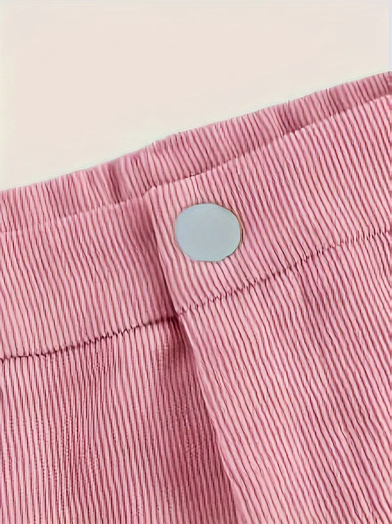 Solid Corduroy Straight Leg Pants Vintage Patched Pocket Temu solid-corduroy-straight-leg-pants-vintage-patched-pocket-temu