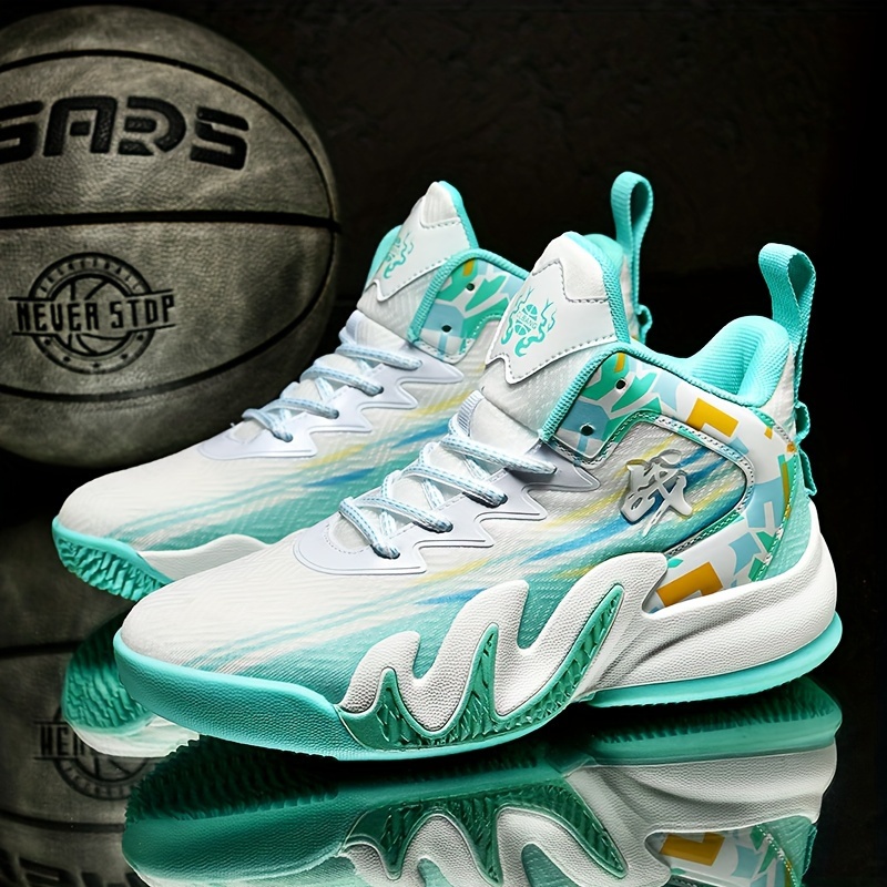 Men's Trendy High Top Basketball Shoes Comfy Non Slip Lace - Temu New ...