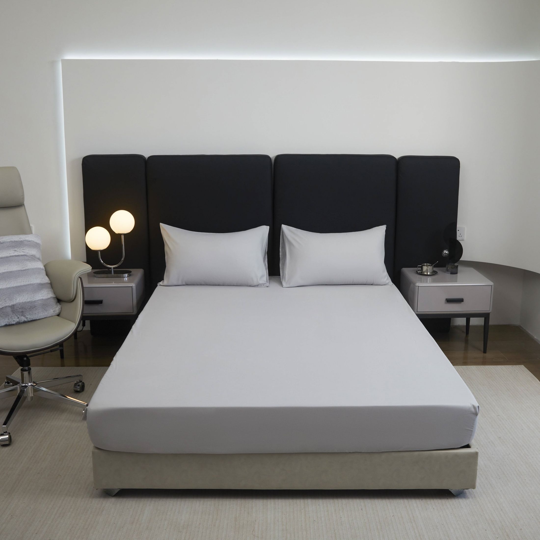 Minimalist Solid Color Fitted Sheet (without Pillowcase) - Temu Australia