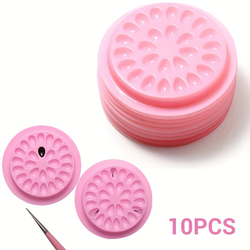 10pcs Glue Pallet Pad For Eyelash Extensions Flower Shaped - Temu ...