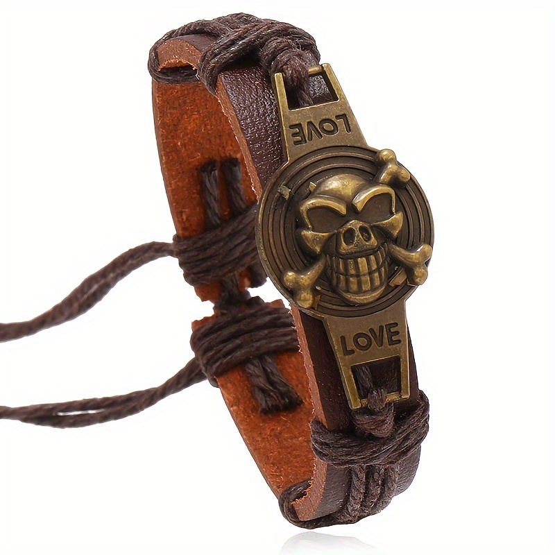 1pc Coole Hand Schmuck Einfache Retro gewebte Pu armband - Temu Germany