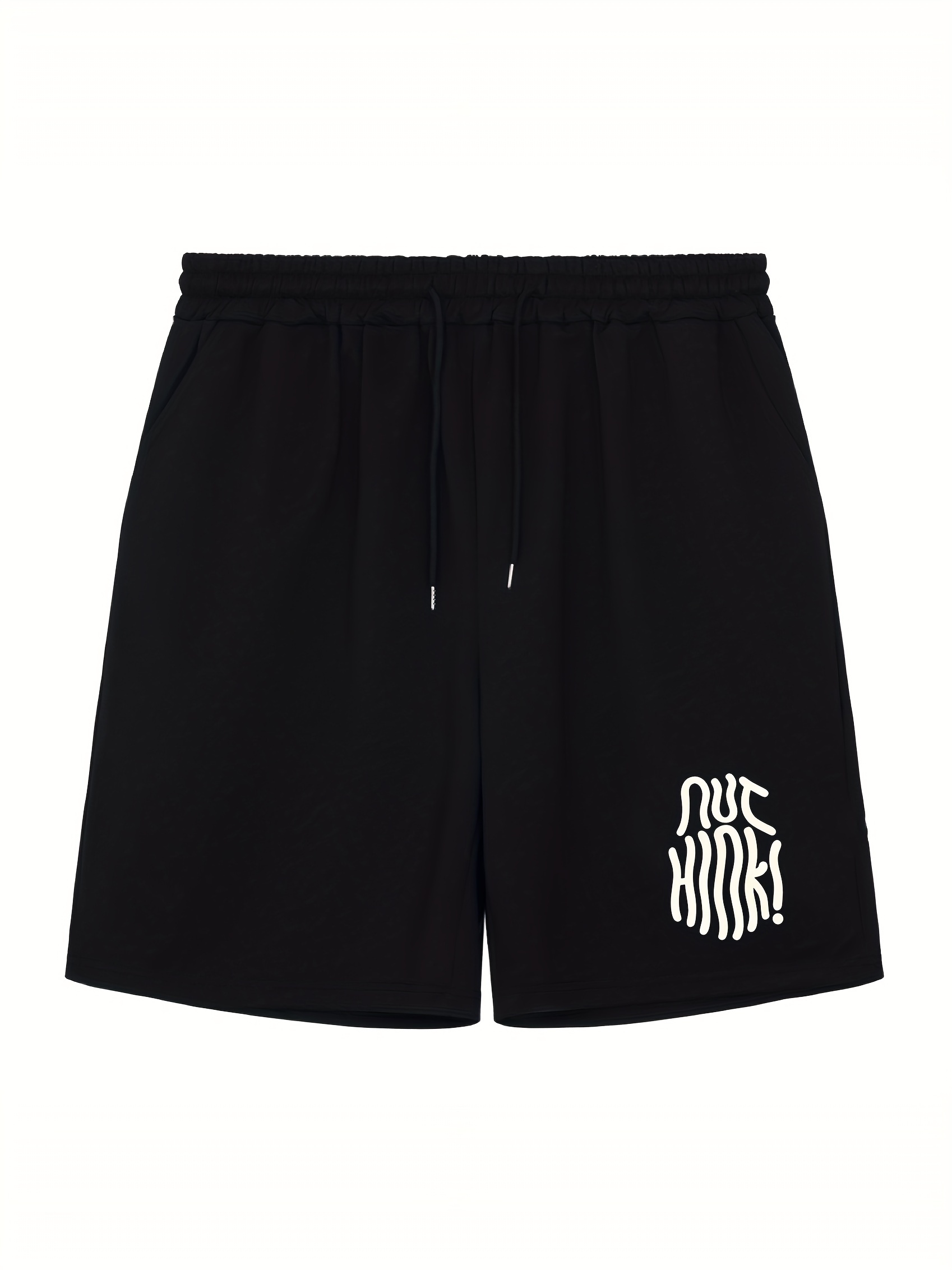 Trendy Letter Print Men's Shorts Casual Slightly Stretch - Temu New Zealand