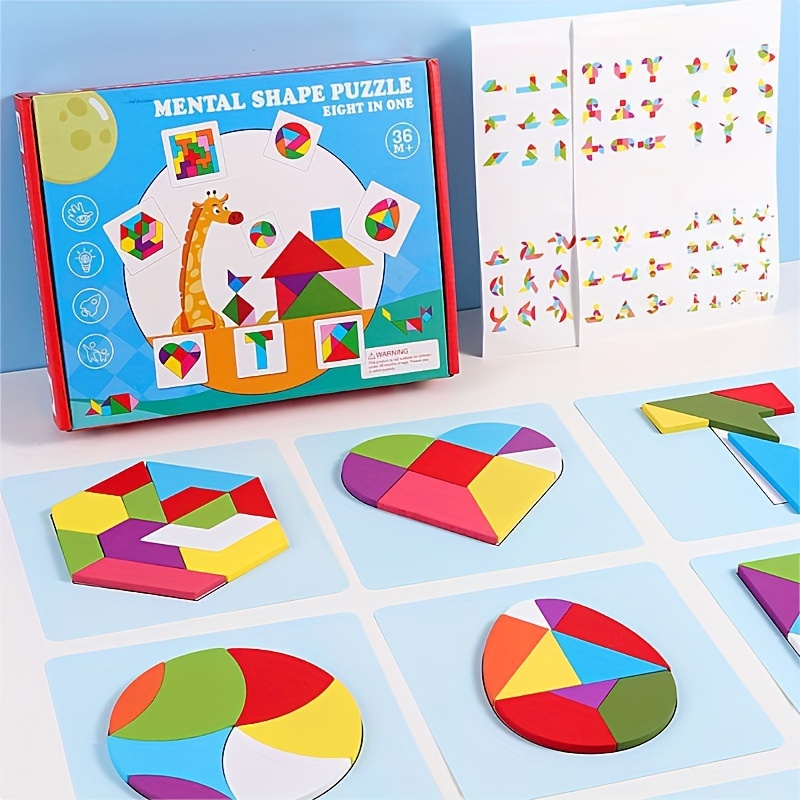 Wooden Puzzle Blocks Kid Shape Pattern Block Brain Teaser - Temu Australia