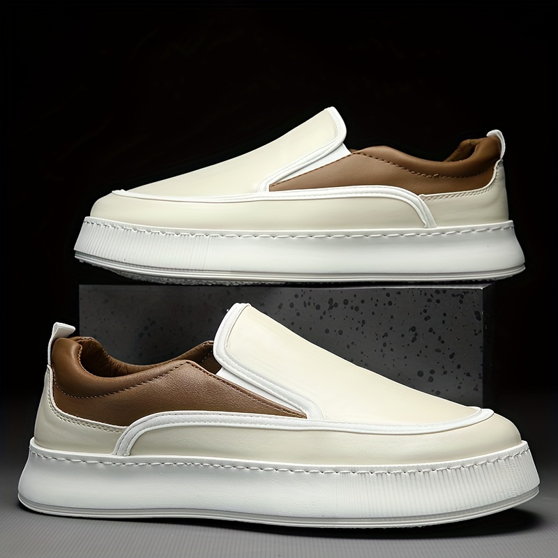 Mens Trendy Slip On Skate Shoes Comfy Non Slip Casual Soft Sole ...